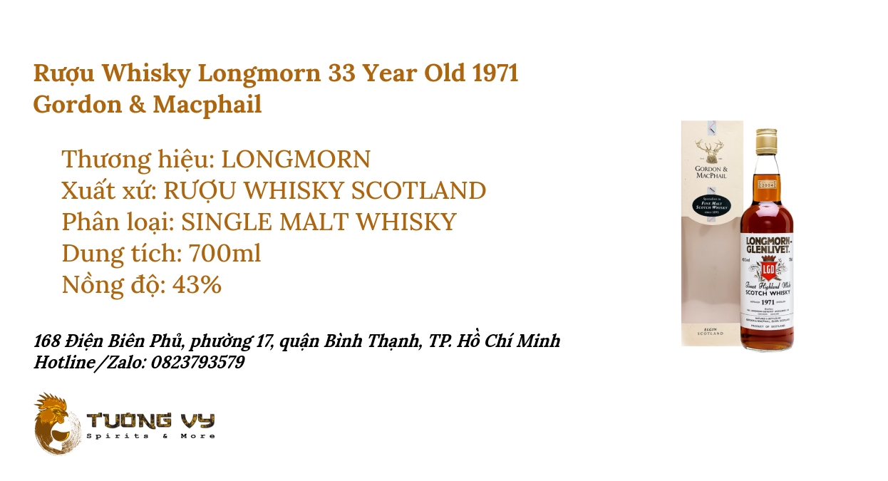 Rượu Whisky Longmorn 33 Year Old 1971