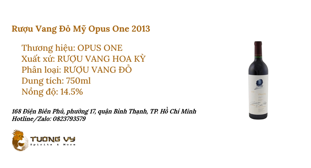 Rượu Vang Đỏ Mỹ Opus One 2013
