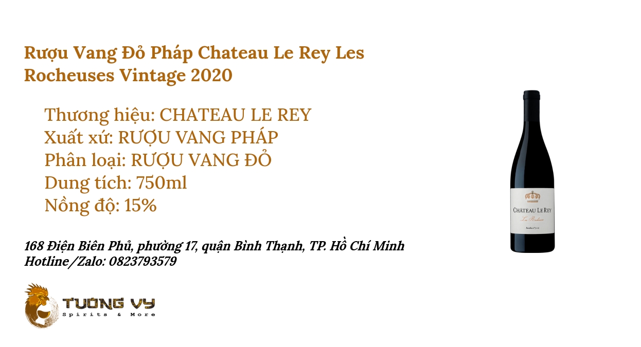 Rượu Vang Đỏ Pháp Chateau Le Rey Les Rocheuses Vintage 2020