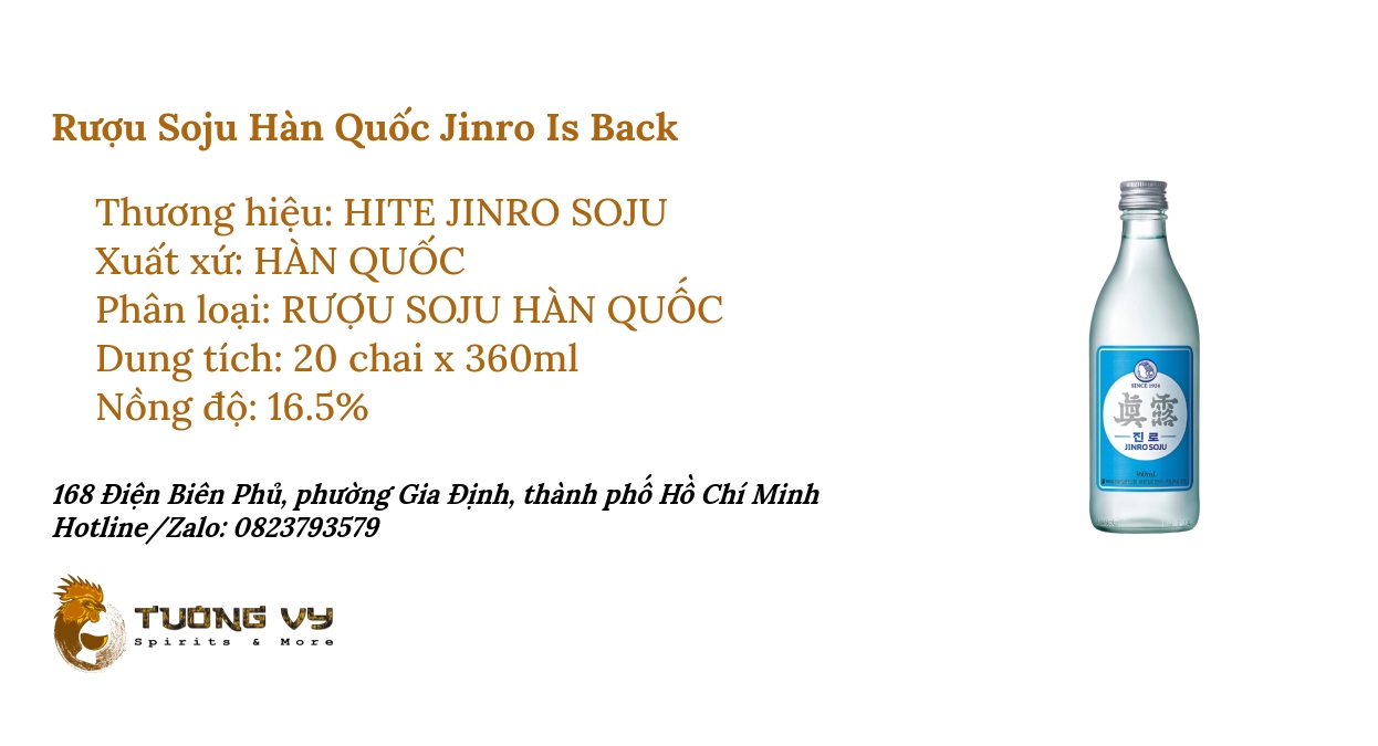 Rượu Soju Hàn Quốc Jinro Is Back Trở Lại Với Hương Vị Cổ Điển - Rượu ...
