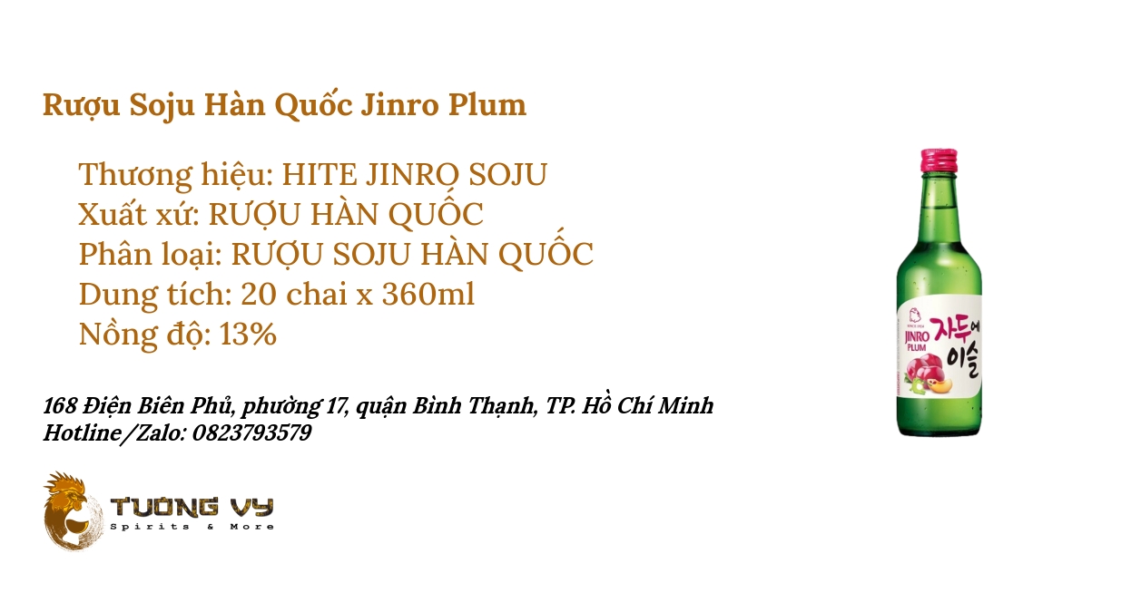 Rượu Soju Hàn Quốc Jinro Plum