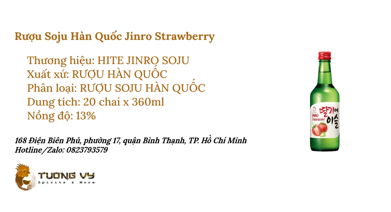 Rượu Soju Hàn Quốc Jinro Strawberry
