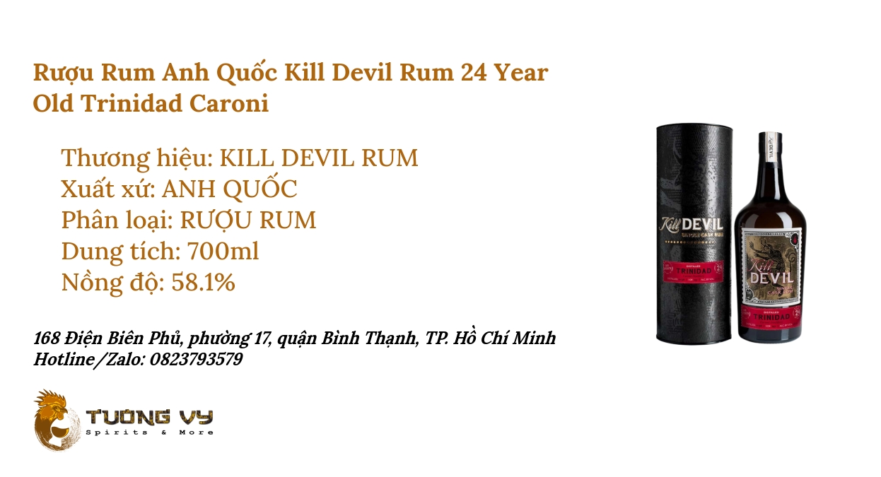 Rượu Rum Anh Quốc Kill Devil Rum 24 Year Old Trinidad Caroni