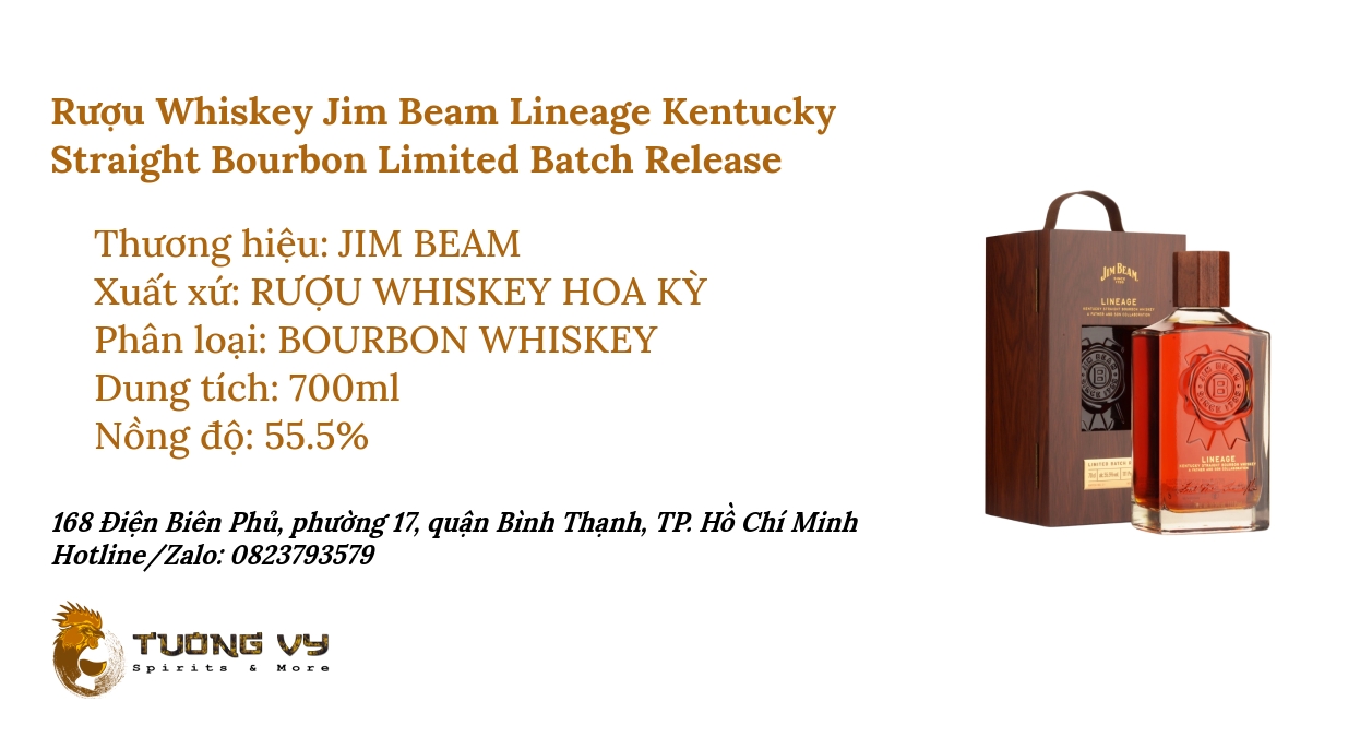 Rượu Whiskey Jim Beam Lineage Kentucky Straight Bourbon Limited Batch ...
