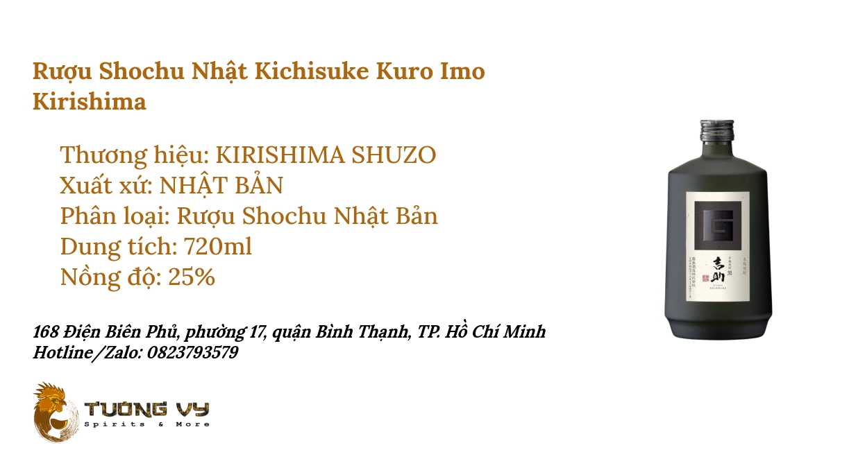 Rượu Shochu Nhật Kichisuke Kuro Imo Kirishima