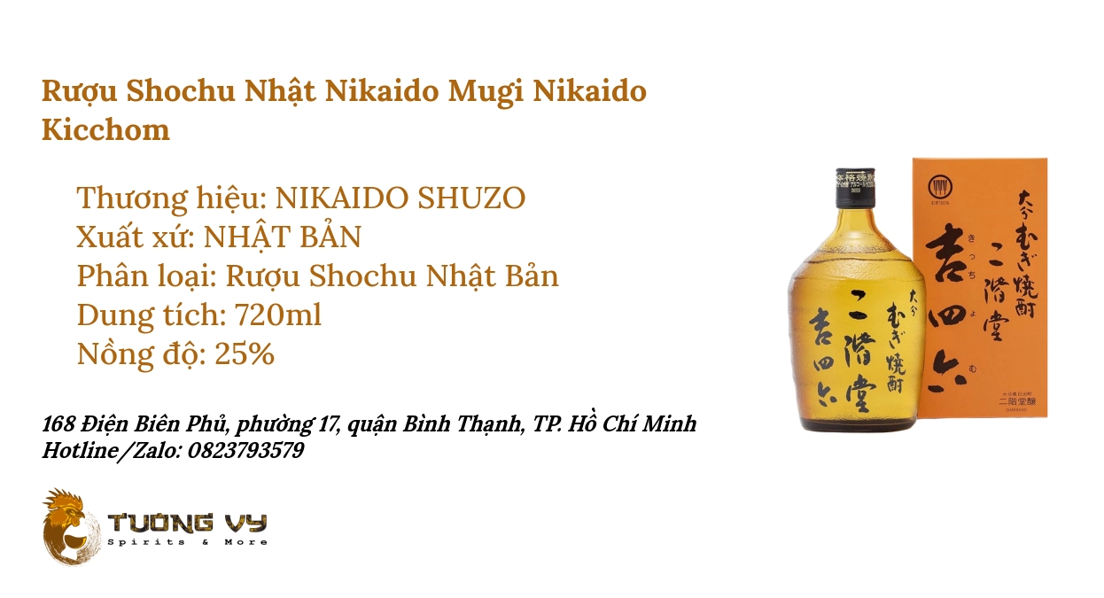 Rượu Shochu Nhật Nikaido Mugi Nikaido Kicchom