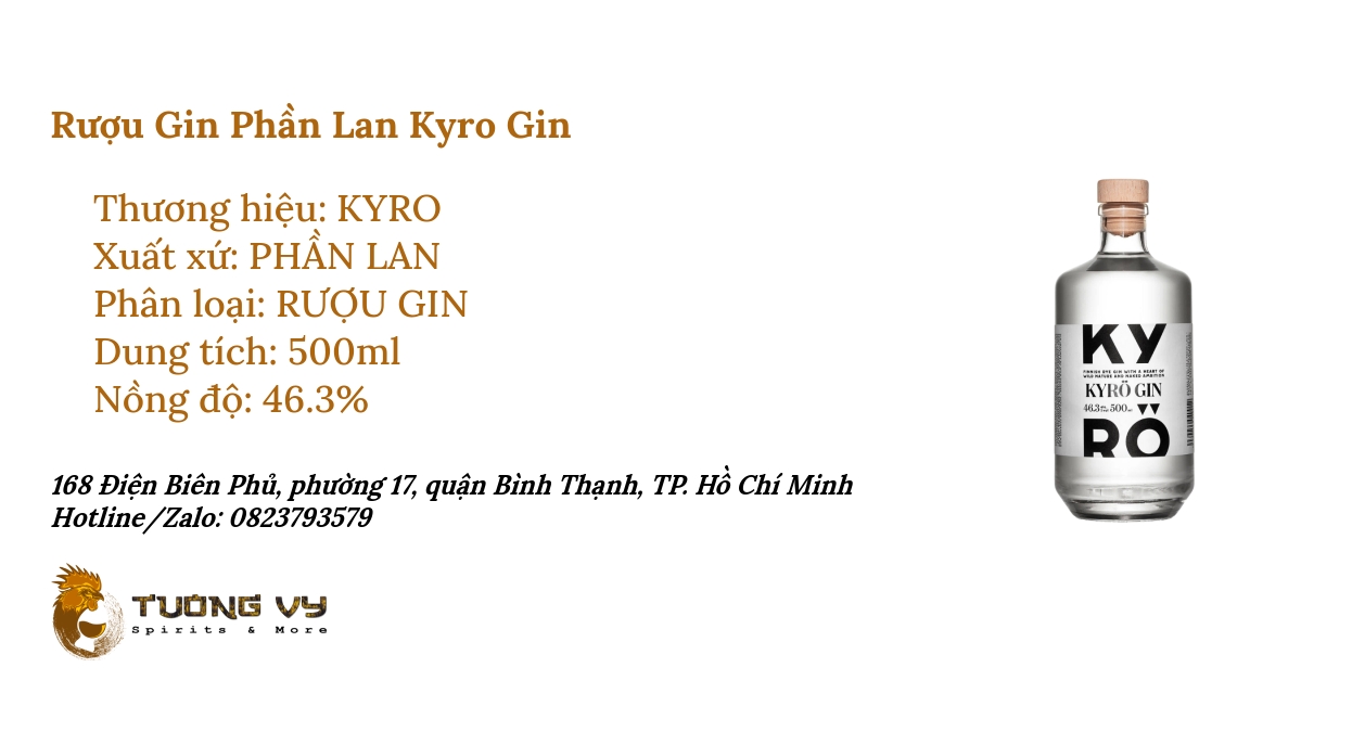 Rượu Gin Phần Lan Kyro Gin