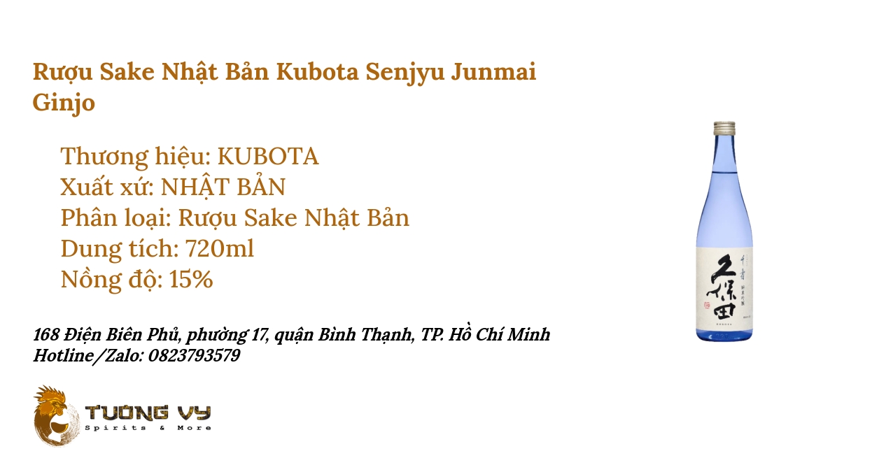 Rượu Sake Nhật Bản Kubota Senjyu Junmai Ginjo