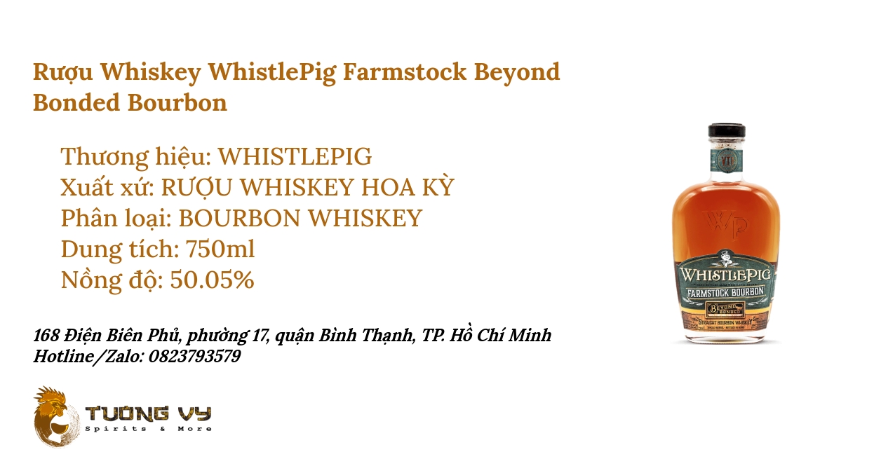Rượu Whiskey WhistlePig Farmstock Beyond Bonded Bourbon
