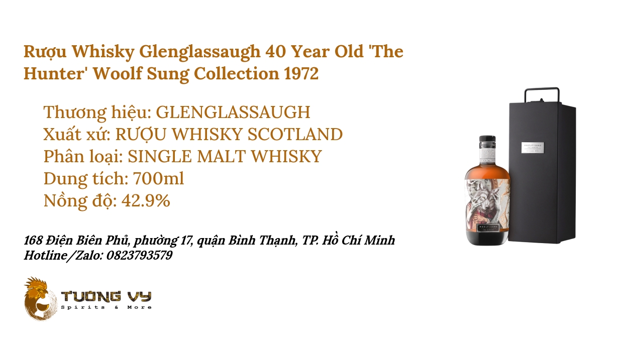 Rượu Whisky Glenglassaugh 40 Year Old 'The Hunter' Woolf Sung ...