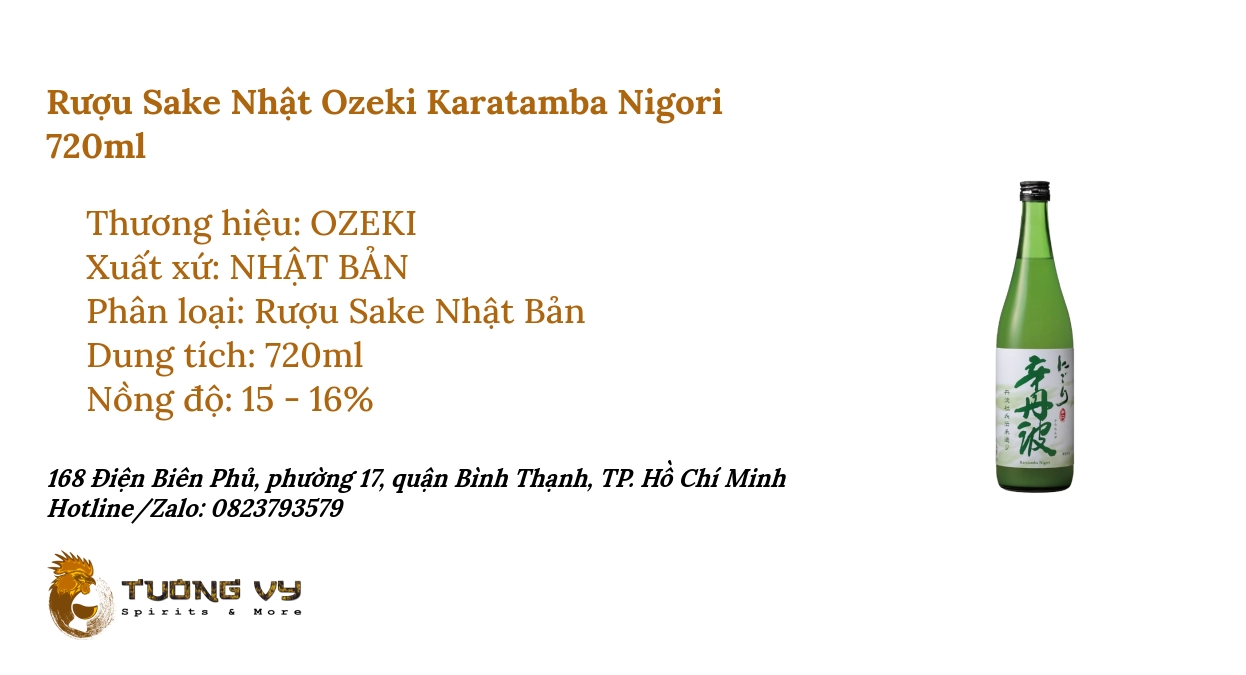 Rượu Sake Nhật Ozeki Karatamba Nigori 720ml