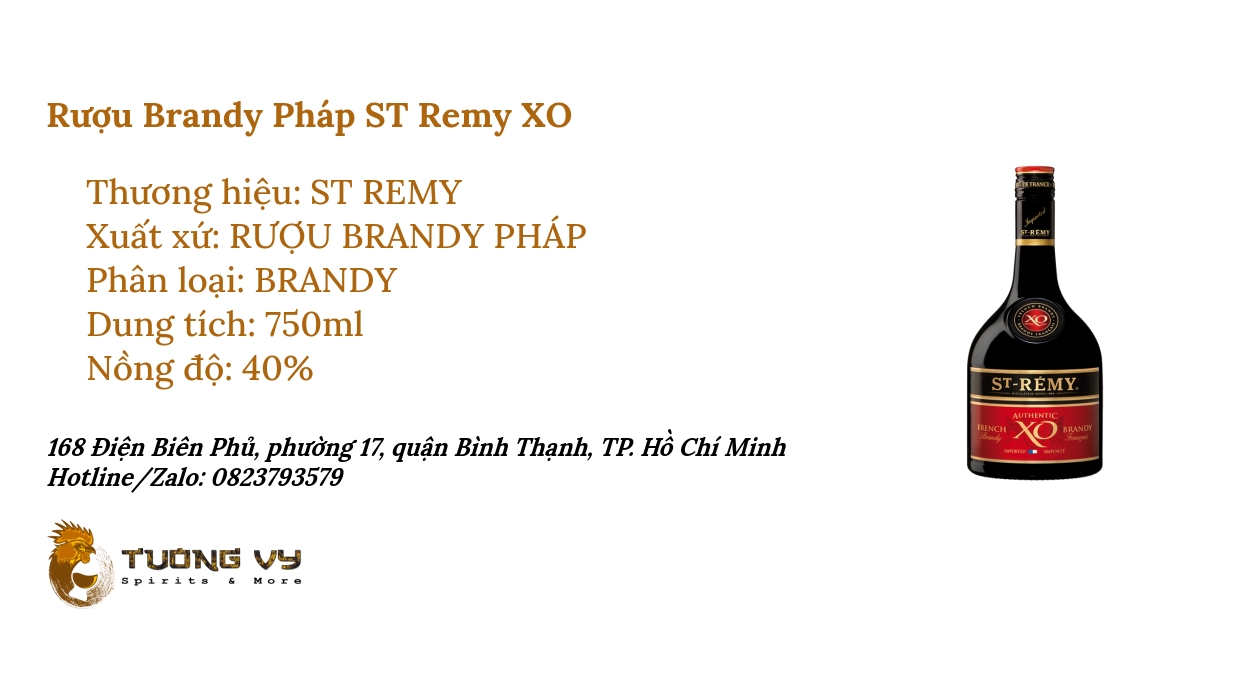 Rượu Brandy Pháp ST Remy XO
