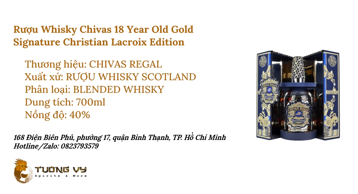 Rượu Whisky Chivas 18 Year Old Gold Signature Christian Lacroix Edition