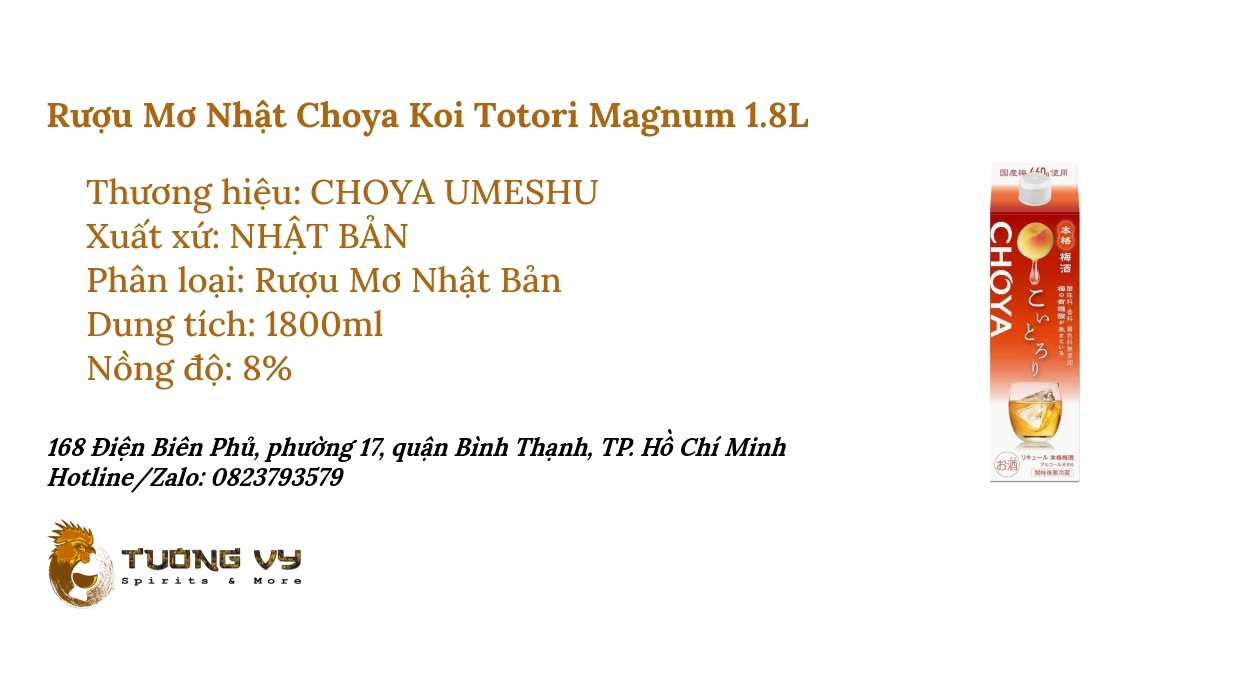 Choya Koi Totori Magnum 1.8L