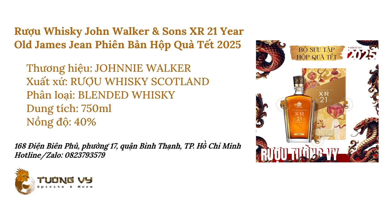 Rượu Whisky John Walker & Sons XR 21 Year Old James Jean Hộp Quà Tết 2025