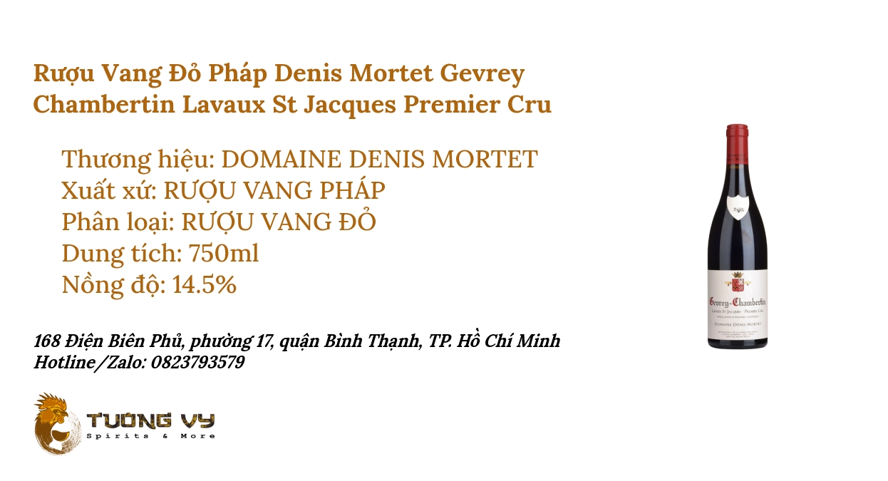 Rượu Vang Đỏ Pháp Denis Mortet Gevrey Chambertin Lavaux St Jacques ...