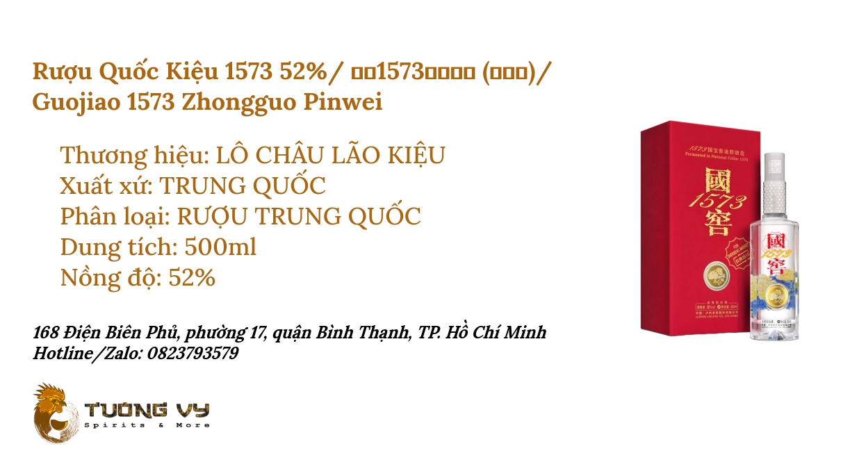 Rượu Quốc Kiệu 1573 52%/ 国窖1573中国品味 (限量版)/ Guojiao 1573 Zhongguo Pinwei