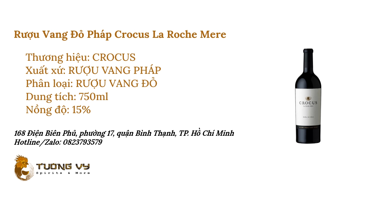 Crocus La Roche Mere - Rượu Tường Vy