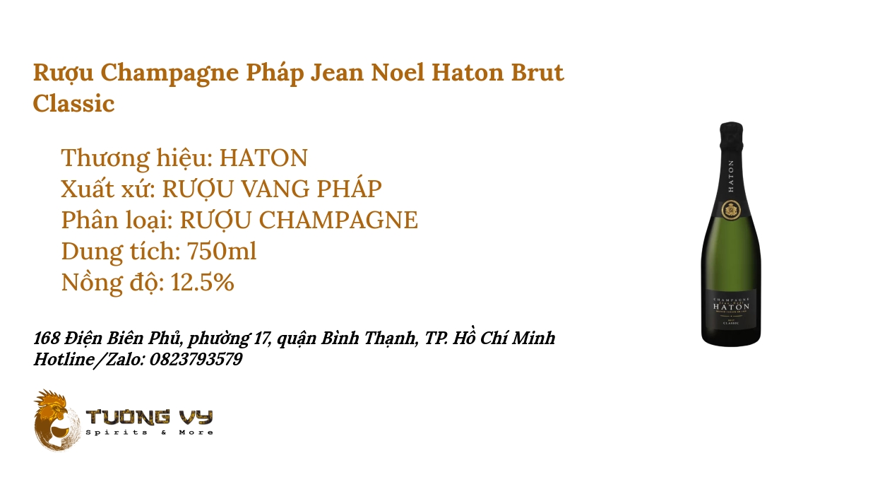 Champagne Pháp Jean Noel Haton Brut Classic - Rượu Tường Vy