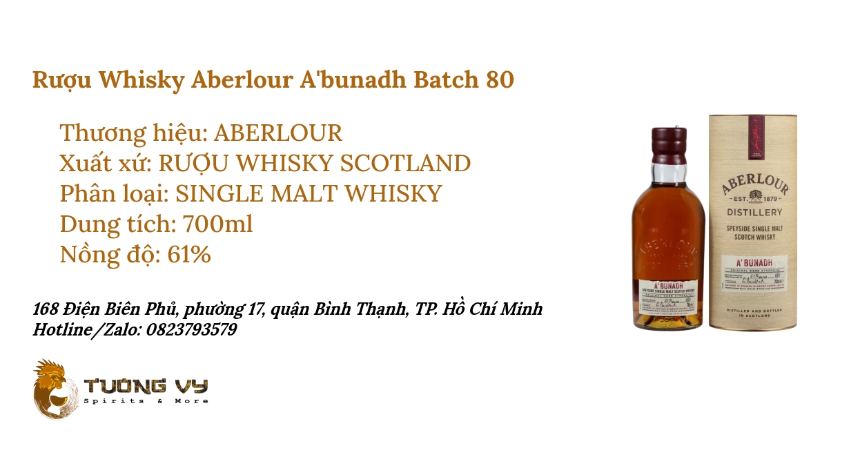 Aberlour A'bunadh Batch 80 - Rượu Tường Vy