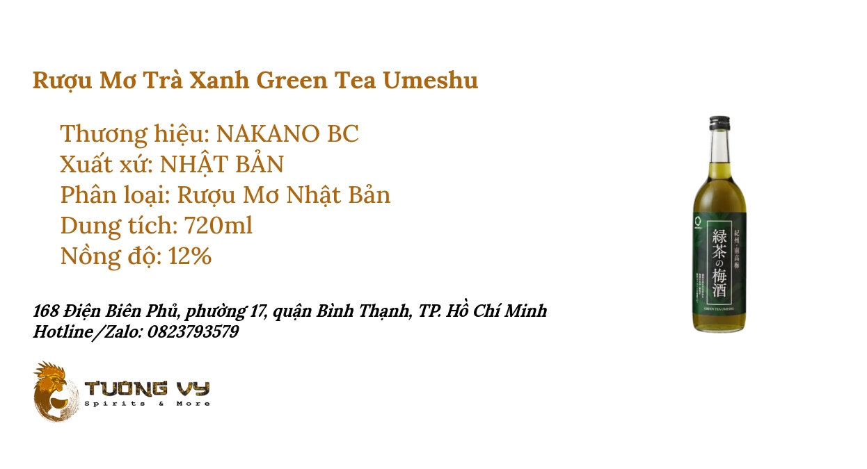 Rượu Mơ Trà Xanh Green Tea Umeshu - Rượu Tường Vy