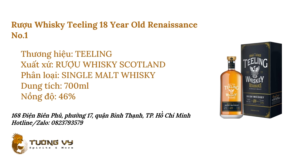 Teeling 18 Year Old Renaissance No.1 - Rượu Tường Vy