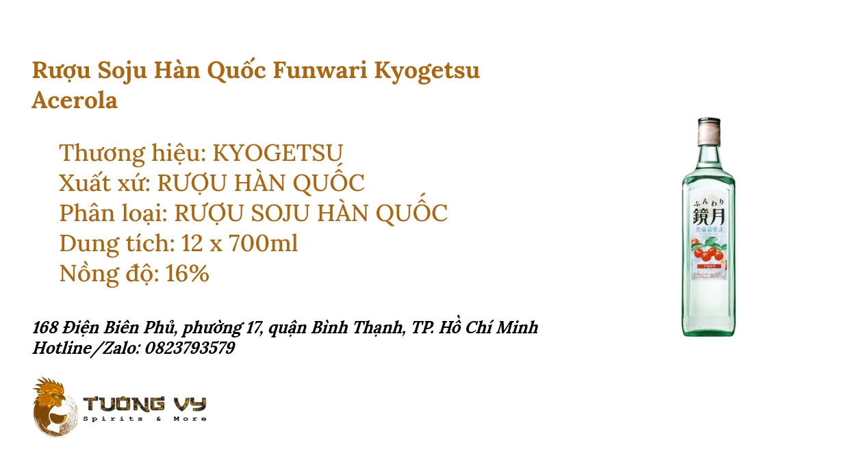 Rượu Soju Hàn Quốc Funwari Kyogetsu Acerola