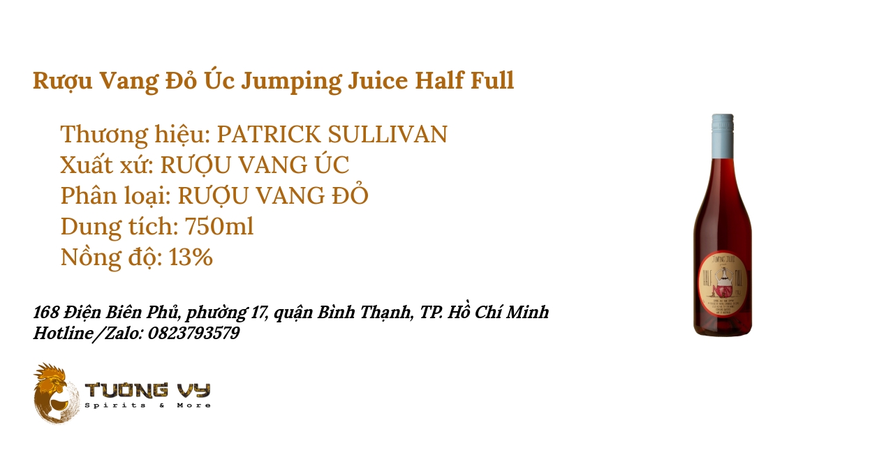 Rượu Vang Đỏ Úc Jumping Juice Half Full