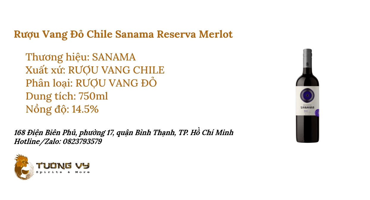 Sanama Reserva Merlot - Rượu Tường Vy