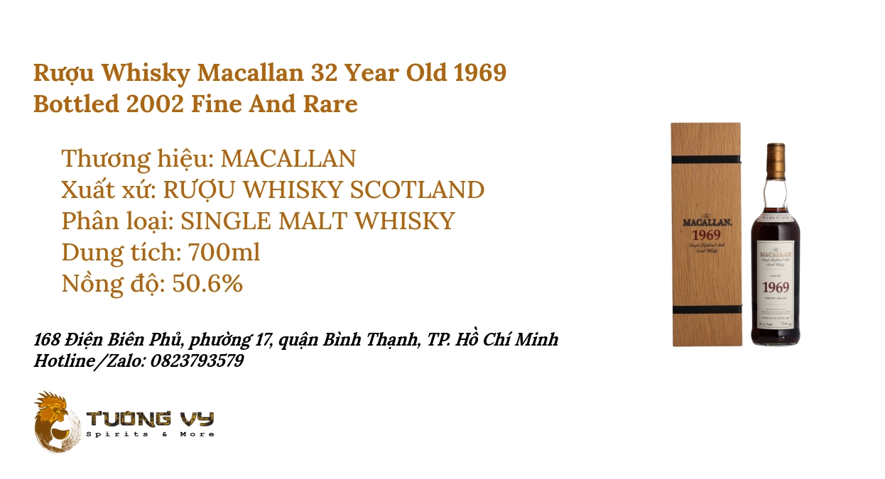 Macallan 32 Year Old 1969 Bottled 2002 Fine And Rare