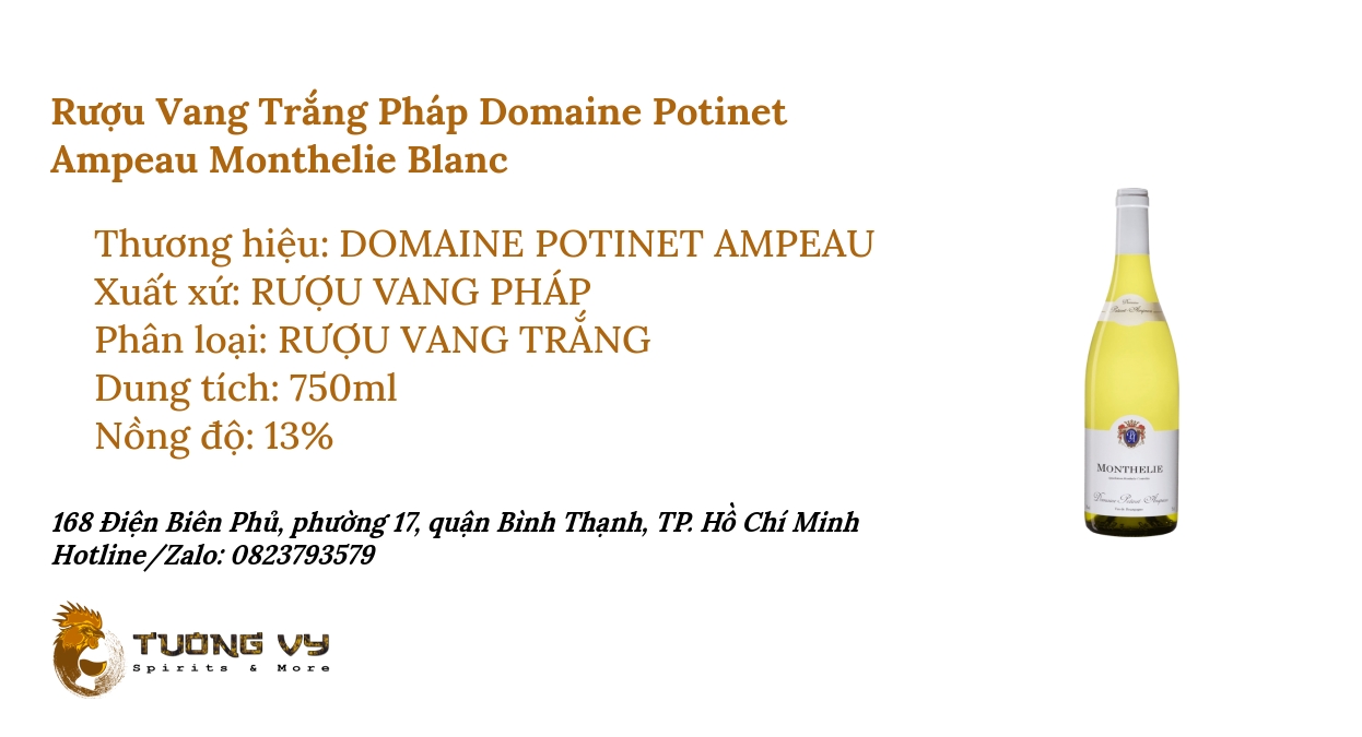 Rượu Vang Trắng Pháp Domaine Potinet Ampeau Monthelie Blanc