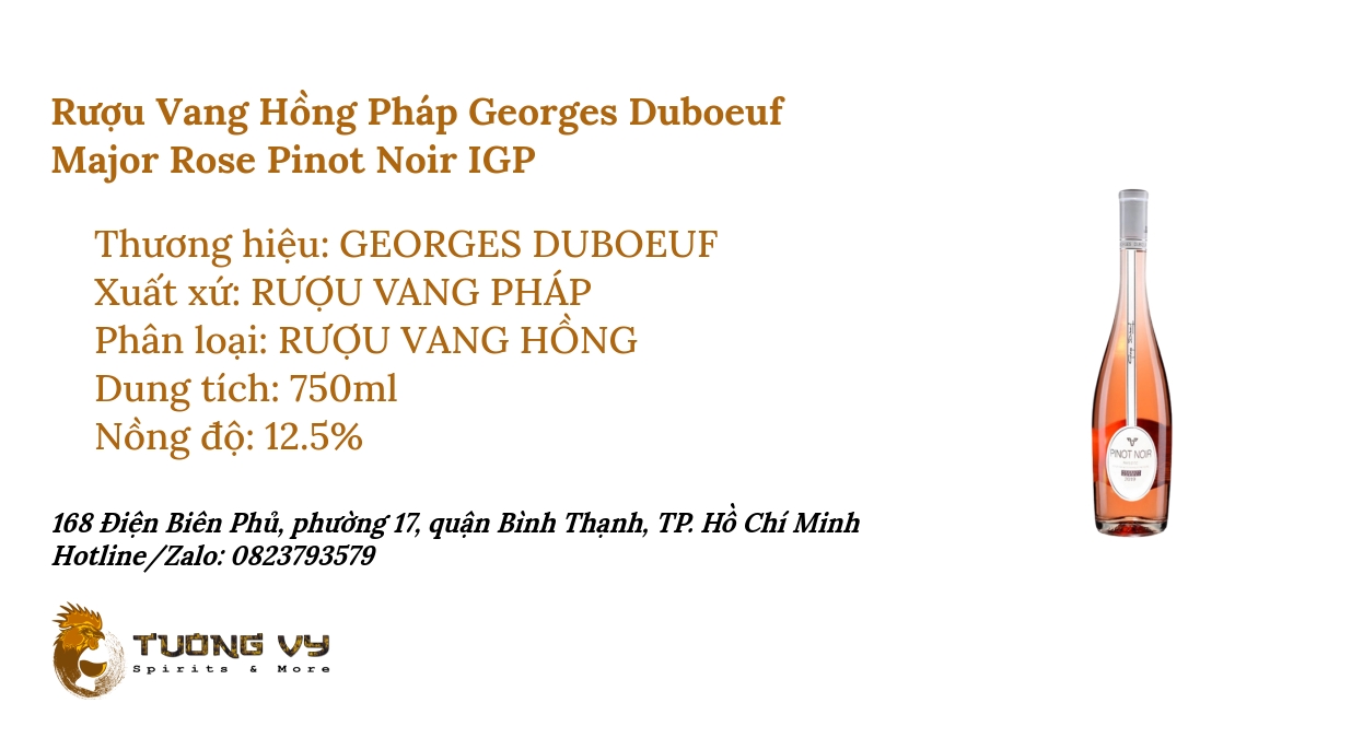 Georges Duboeuf Major Rose Pinot Noir IGP - Rượu Tường Vy