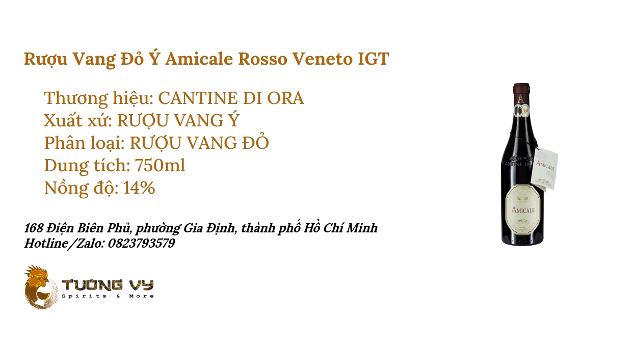 Amicale Rosso Veneto IGT - Rượu Vang Đỏ Ý | Rượu Tường Vy
