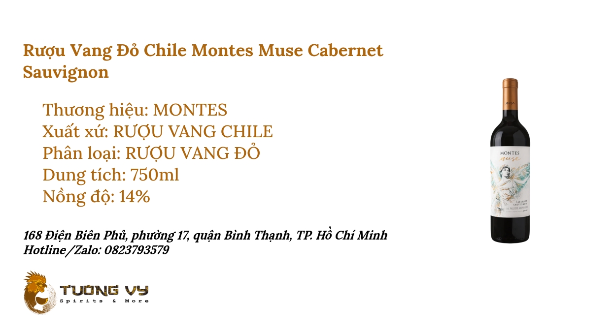 Rượu Vang Đỏ Chile Montes Muse Cabernet Sauvignon - Rượu Tường Vy
